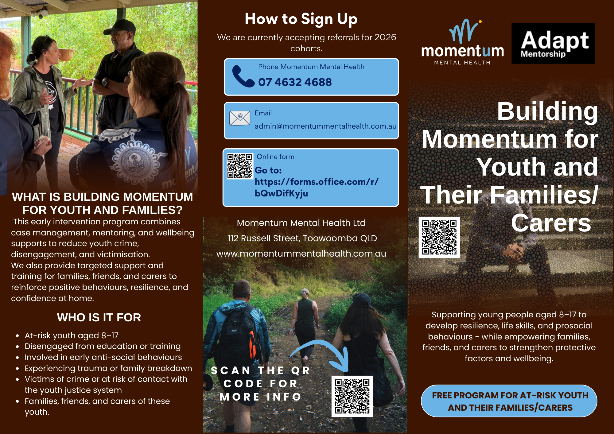 Youth and Families Program – Momentum Mental Health